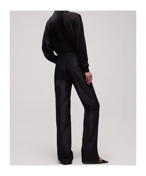 Gucci Extra Fine Knit Silk Turtleneck Long Sleeve Top