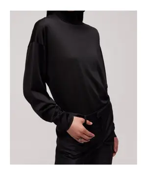 Gucci Extra Fine Knit Silk Turtleneck Long Sleeve Top