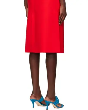 Rabanne Virgin Wool Two-tone Midi Dress