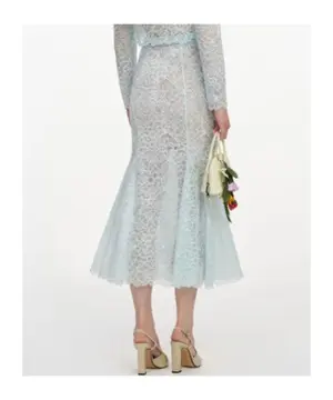 SELF-PORTRAIT Lace Midi Skirt