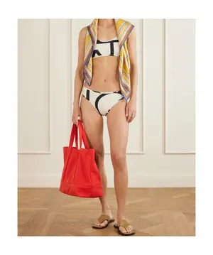 TOTEME Monogram Printed Bikini Brief - Multicolor