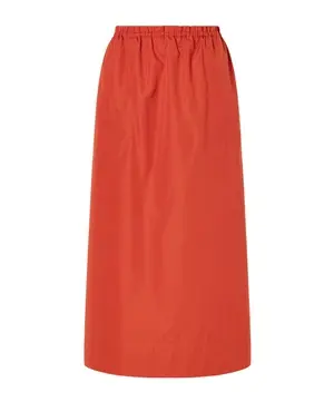 TOTEME Elastic Waist Midi Skirt - Red