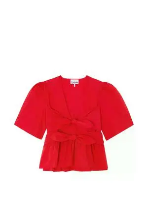 Ganni Short Sleeve Blouses
