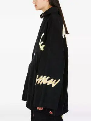 RAVE REVIEW Embroidered Zip-up Sweater