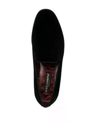 Dolce & Gabbana Piped Velvet Loafers