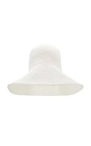 TOTEME Paper Straw Wide Brim Sun Hat - White