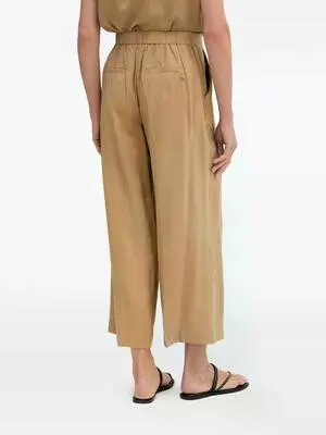 LOLA CASADEMUNT Logo Plaque Wide-leg Trousers