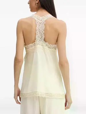 Pinko Racerback Top With Lace Trim
