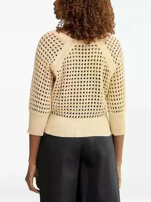 TWINSET Open-knit Raglan Sleeve Sweater