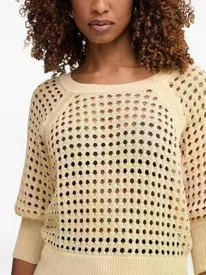 TWINSET Open-knit Raglan Sleeve Sweater