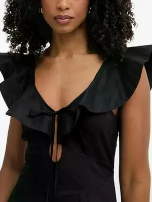 TWINSET Ruffled Trim Cut-out Dress