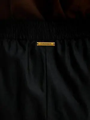 TWINSET Pleated Wide-leg Trousers With Elasticated Waist
