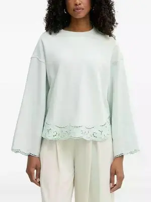 TWINSET Scallop-edge Embroidered Sweatshirt