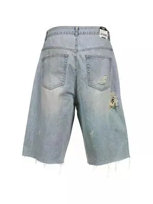 PROTOCOL INDEX Distressed Finish Denim Shorts