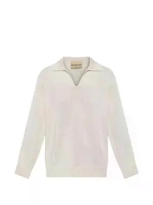 Valentino Garavani Cream Cashmere V-neck Sweater