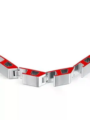 DIESEL® Enamel D Logo Link Bracelet