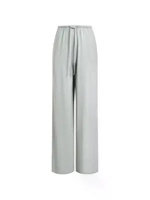 12 STOREEZ Drawstring Silk Trousers - Grey