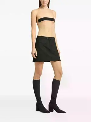 COURREGES Tulle Bodysuit With Embroidered Logo