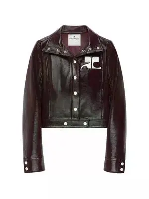 COURREGES Vinyl Reissue Jacket With Logo Patch - Red