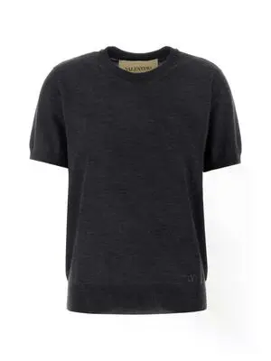 VALENTINO Valentino Garavani VLogo Short-Sleeve Sweater