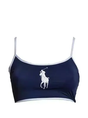 Polo Ralph Lauren Embroidered Bikini Top - Blue