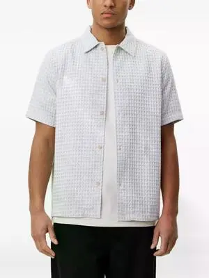 LES DEUX Seersucker Short-sleeve Shirt