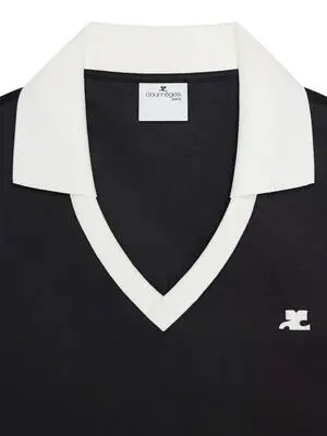COURREGES V-neck Mini Dress - Black