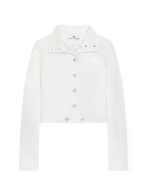 COURREGES Logo-patch Denim Jacket - White