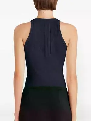 COURREGES Ribbed Tank Top With Buckle Detail