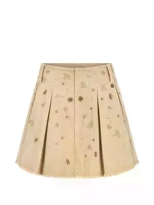 Liu Jo Bead-embellished Pleated Mini Skirt