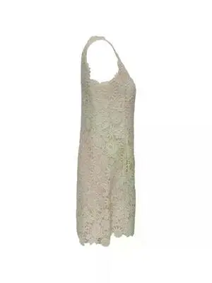 Valentino Garavani White Lace Sleeveless Mini Dress