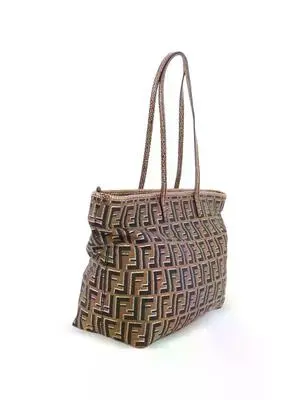 Fendi Metallic Zucca Canvas Large Tote Bag