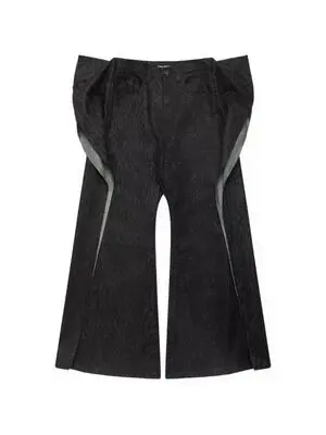 Junya Watanabe Deconstructed Floral-lace Jeans - Black