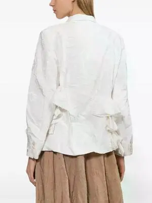 Comme Des Garçons Buttoned Ruffled Blazer