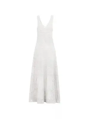 D.exterior Crochet-knit V-neck Maxi Dress