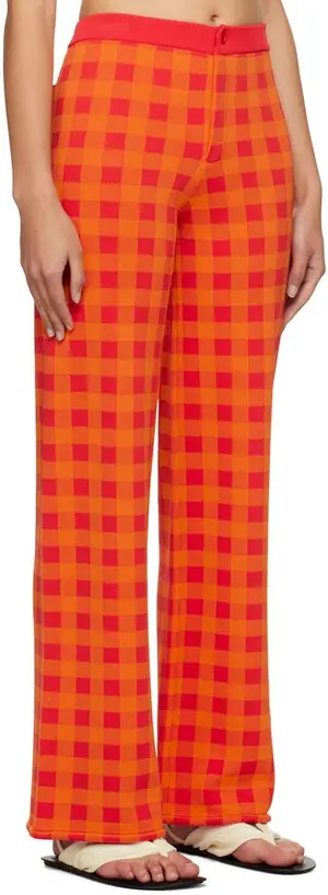 SIMONMILLER Plaid Wide Leg Casual Pants