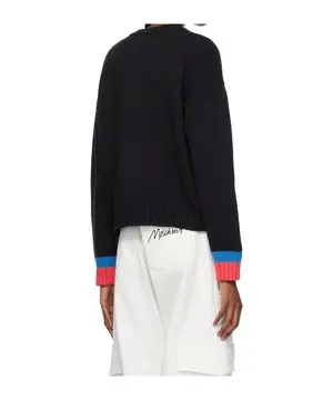 Moschino Long-sleeved Intarsia Knit Sweater