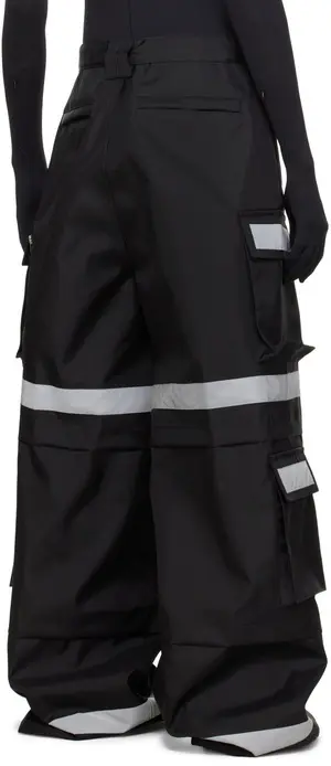 Vetements Cargo Reflective Stripe Detail Trousers