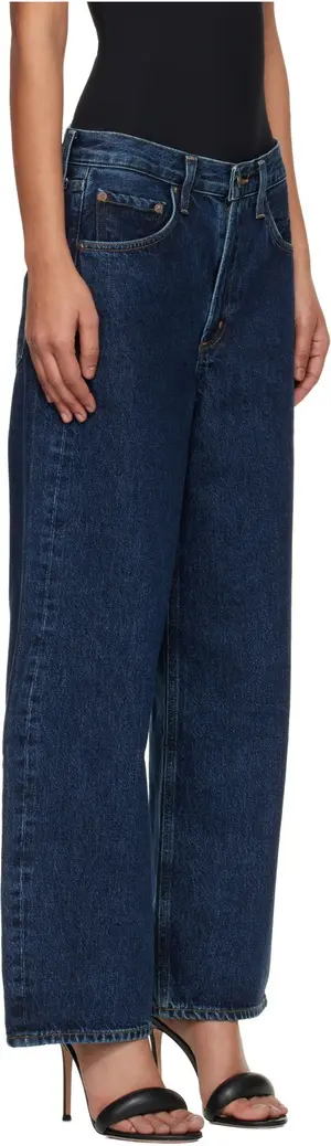AGOLDE Denim Trousers With Belt Loops