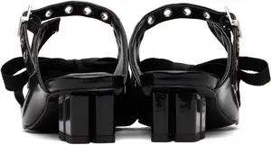 GANNI Lace-up Mules - Black