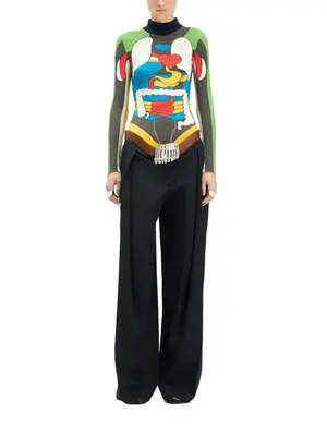 JEAN PAUL GAULTIER Printed Long-sleeve Top