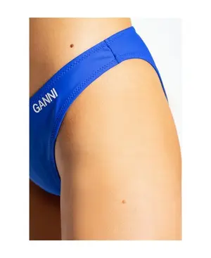 GANNI Logo-print Bikini Bottoms