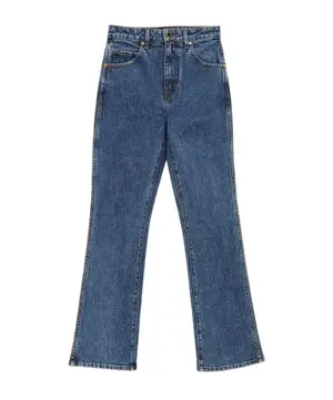 Khaite Vivian Cropped Jeans - Blue