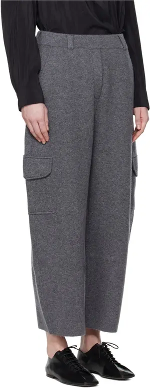 LISA YANG Azaria Elasticized Cargo Pants - Graphite Color