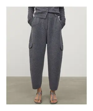 LISA YANG Azaria Elasticized Cargo Pants - Graphite Color