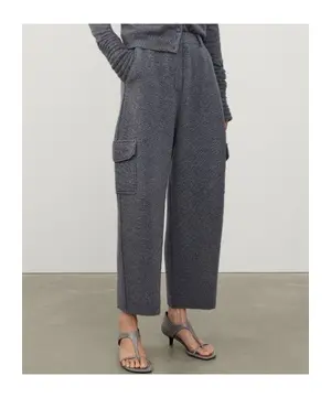 LISA YANG Azaria Elasticized Cargo Pants - Graphite Color