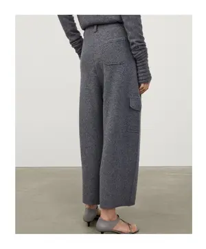 LISA YANG Azaria Elasticized Cargo Pants - Graphite Color