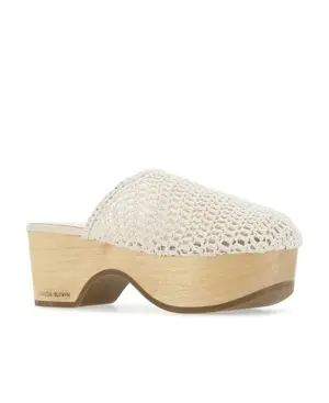 Magda Butrym Crochet Clog Round Toe Mules