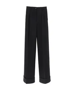 Women's Cuffed Wide-leg Pants