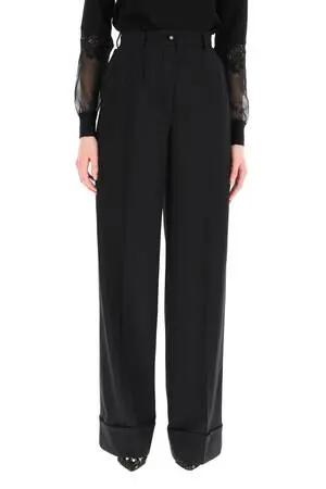 Dolce & Gabbana Wide-leg Cuffed Trousers